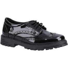 Hush Puppies - Patent Schul-Uniform-Schuhe f&uuml;r M&auml;dchen, Leder (Schwarz)