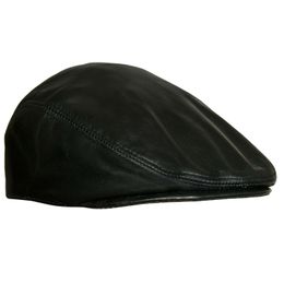 Peaky Blinders Newsboy-Flachhut aus Leder f&uuml;r Herren