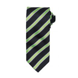 Premier Mens Waffle Stripe Formal Business Tie (2er-Pack) (Schwarz/Limette)