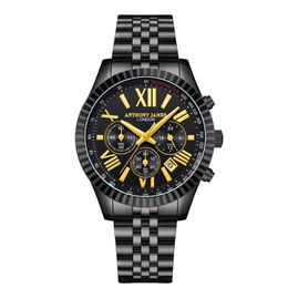 Assembl&eacute; &agrave; la main Anthony James Limited Edition Chrono Sports Black - 5 ans de garantie