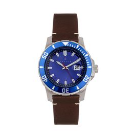 Nautis Dive Pro 200 Lederarmbanduhr mit Datum