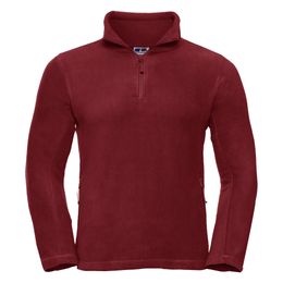 Russel Athletic Russell Herren 1/4 Zip Outdoor Fleece Top (Klassisch Rot)