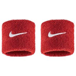 Nike - "Classic" Armband, Swoosh (2er-Pack) (Rot/Wei&szlig;)