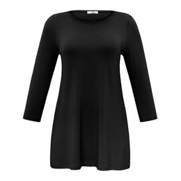 Emilia Lay - Shirt mit 3/4-Arm, schwarz, Gr. 56 / 3XL