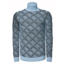 Rusty Neal Grobstrick mit Karomuster Rollkragen-Pullover