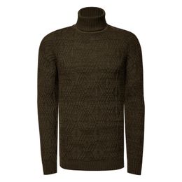 Rusty Neal Melierter Grobstrick Rollkragen-Pullover