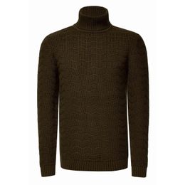 Rusty Neal Schwerer Grobstrick Rollkragen-Pullover