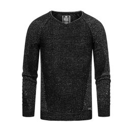Rusty Neal Grobstrick Slim Fit V-Neck-Pullover