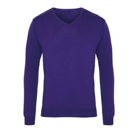Premier - Sweatshirt V-Ausschnitt f&uuml;r Herren (Violett)