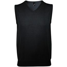 SOLS Unisex Herren &auml;rmellose V-Ausschnitt Pullover Weste (Schwarz)