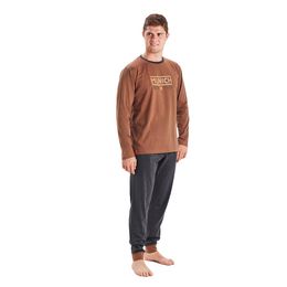 MUNICH MU1 Herren-Winterpyjama mit langen &Auml;rmeln und Rundhalsausschnitt
