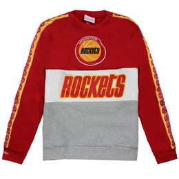 Mitchell & Ness Mitchell & Ness Houston Rockets NBA f&uuml;hrende Torsch&uuml;tze Fleece Crew Herrenpullover