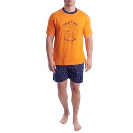 Herren-Pyjama mit kurzen &Auml;rmeln aus 100 % Baumwolle KL30000