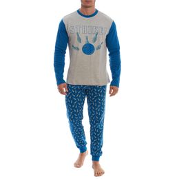 KLP4 Herren-Winterpyjama mit langen &Auml;rmeln