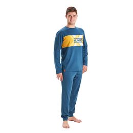 MUNICH MU1 Herren-Winterpyjama mit langen &Auml;rmeln und Rundhalsausschnitt