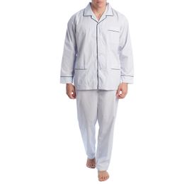 Schlafanzug aus Popeline mit langen &Auml;rmeln f&uuml;r M&auml;nner KL30233