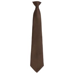 Premier - "Colours Fashion" Krawatte Zum Anklemmen f&uuml;r Herren/Damen Unisex (Braun)
