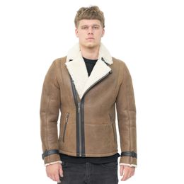 Zweireihige Herren-Bikerjacke aus Schafsleder &ndash; Manila