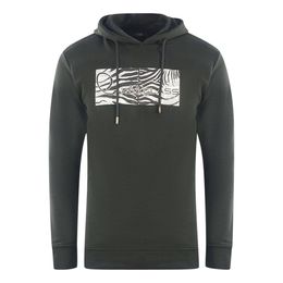 Cavalli Class Zebra-Print-Logo Schwarzer Hoodie