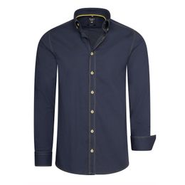 Rusty Neal Langarm Slim Fit Hemd mit Kontrast-Naht