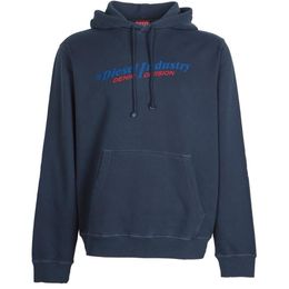 Diesel Industry Denim Division Logo Marineblauer Kapuzenpullover