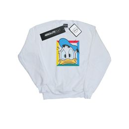 Disney - "Donald Duck Panicked" Sweatshirt f&uuml;r Herren (Wei&szlig;)