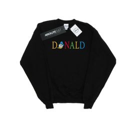 Disney - "Donald Duck Letters" Sweatshirt f&uuml;r Damen (Schwarz)