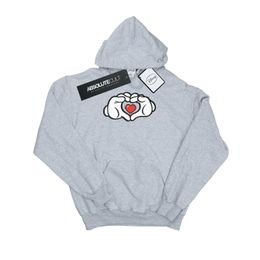 Disney - "Mickey Mouse Heart Hands" Kapuzenpullover f&uuml;r Herren (Grau)