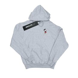 Disney - "Mickey Mouse Kickin Retro Chest" Kapuzenpullover f&uuml;r Herren (Grau)