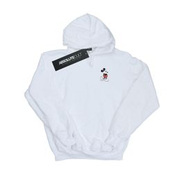 Disney - "Mickey Mouse Kickin Retro Chest" Kapuzenpullover f&uuml;r Herren (Wei&szlig;)