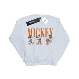 Disney - "Mickey Mouse Poses" Sweatshirt f&uuml;r Herren (Wei&szlig;)