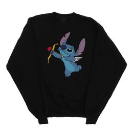 Disney M&auml;dchen Lilo und Stitch Stitch Cupid Valentines Sweatshirt (schwarz)