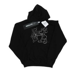 Disney - "Mickey Mouse Steamboat Sketch" Kapuzenpullover f&uuml;r Herren (Schwarz)