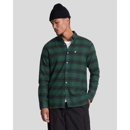Lyle & Scott Lyle & Scott � Flanellhemd mit Ton in Ton kariertem Blau