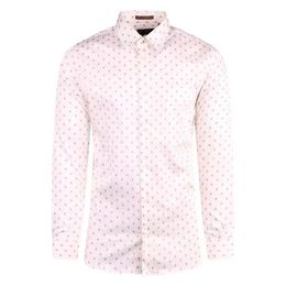 Ted Baker Area Herren wei&szlig;e geometrische Druckhemd