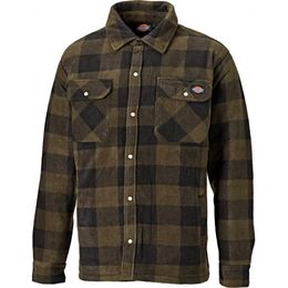 Dickies Herren Portland Langarm-Polsterhemd aus Polyester-Fleece
