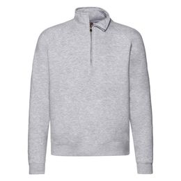 Fruit of the Loom - "Premium" Sweatshirt Rei&szlig;verschluss f&uuml;r Herren (Grau meliert)