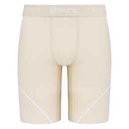 SKINS Dnamic Herren beige neutrale Kompression H&auml;lfte Strumpfhose Shorts DB00010029002