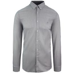 Lacoste Slim Fit Oxford Mens Grey gewebte Hemd