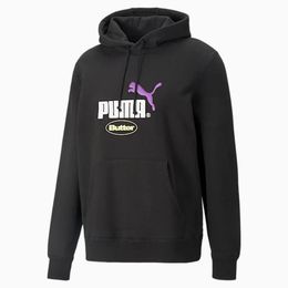 Puma X Butterwaren Langarm schwarzer Pullover M&auml;nner Grafiklogo Hoodie 532438 01