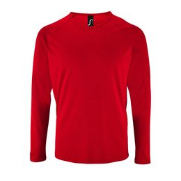 SOLS Herren Sportliches Langarm-Leistungs-T-Shirt (Rot)