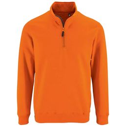 SOLS Herren Stan Kontrast Zip Neck Sweatshirt (Orange)