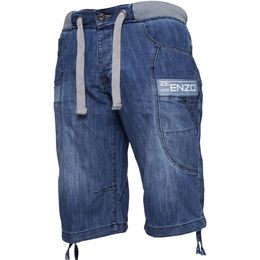 Elastische Herren-Denim-Shorts| Enzo Designer Menswear