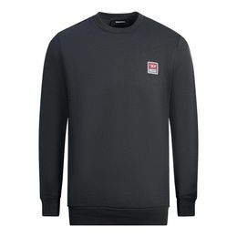 Schwarzes Diesel-Sweatshirt mit Patch-Logo
