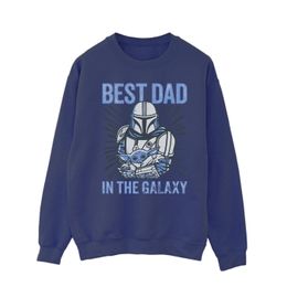 Star Wars - "Mandalorian Best Dad Galaxy" Sweatshirt f&uuml;r Herren (Marineblau)