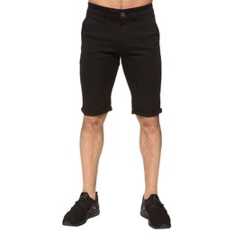 Enzo | Herren Slim Fit Stretch Chino Shorts - Schwarz