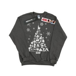 Star Wars Sweatshirt homme arbre de No&euml;l (Charbon de bois)