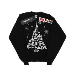 Star Wars Sweatshirt homme arbre de No&euml;l (Noir)