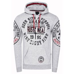 Rusty Neal Streetwear Kapuzen-Pullover mit Prints