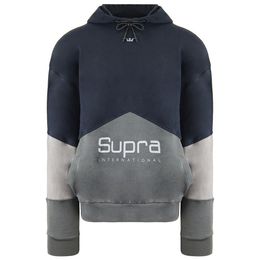 SUPRA Long Sleeve Pullover Marine Blue Herren 92 Fleece Hoodie 102552 018